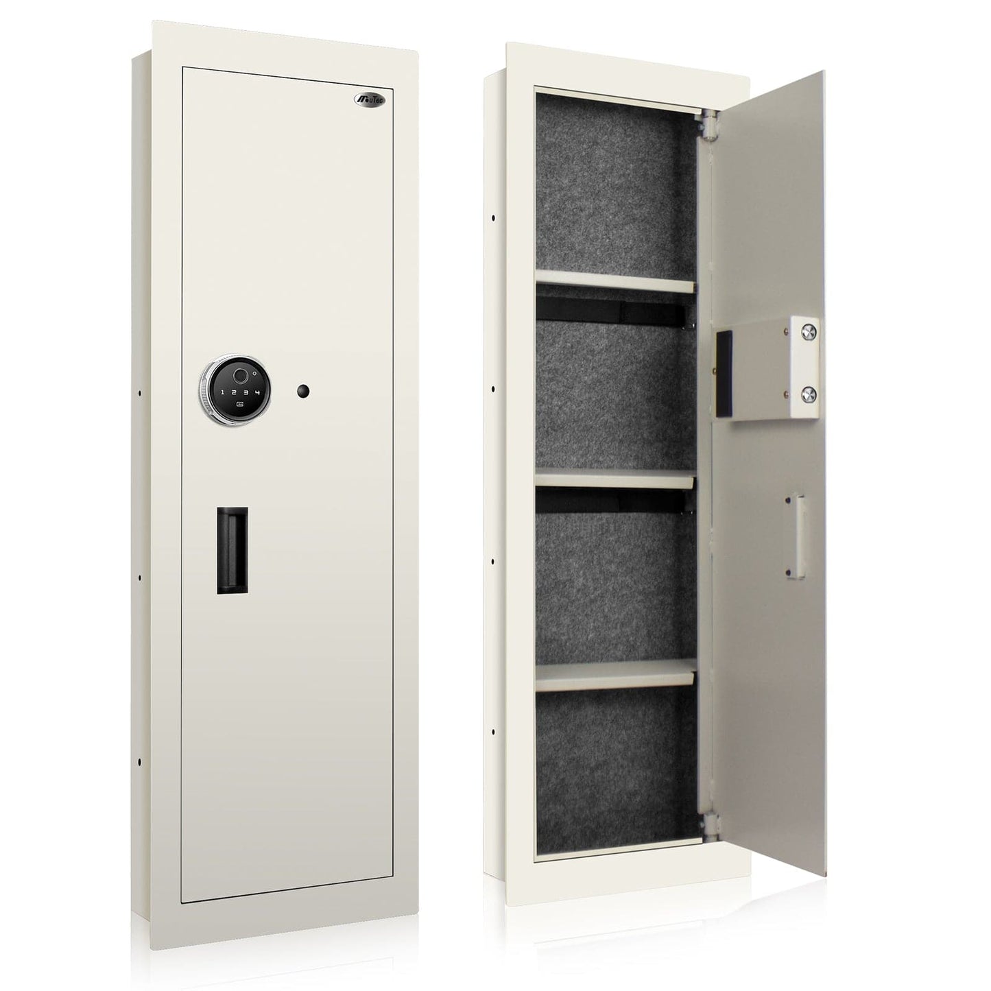 Langger Biometric Wall Safe Between Wall Studs - Large Size, White ...
