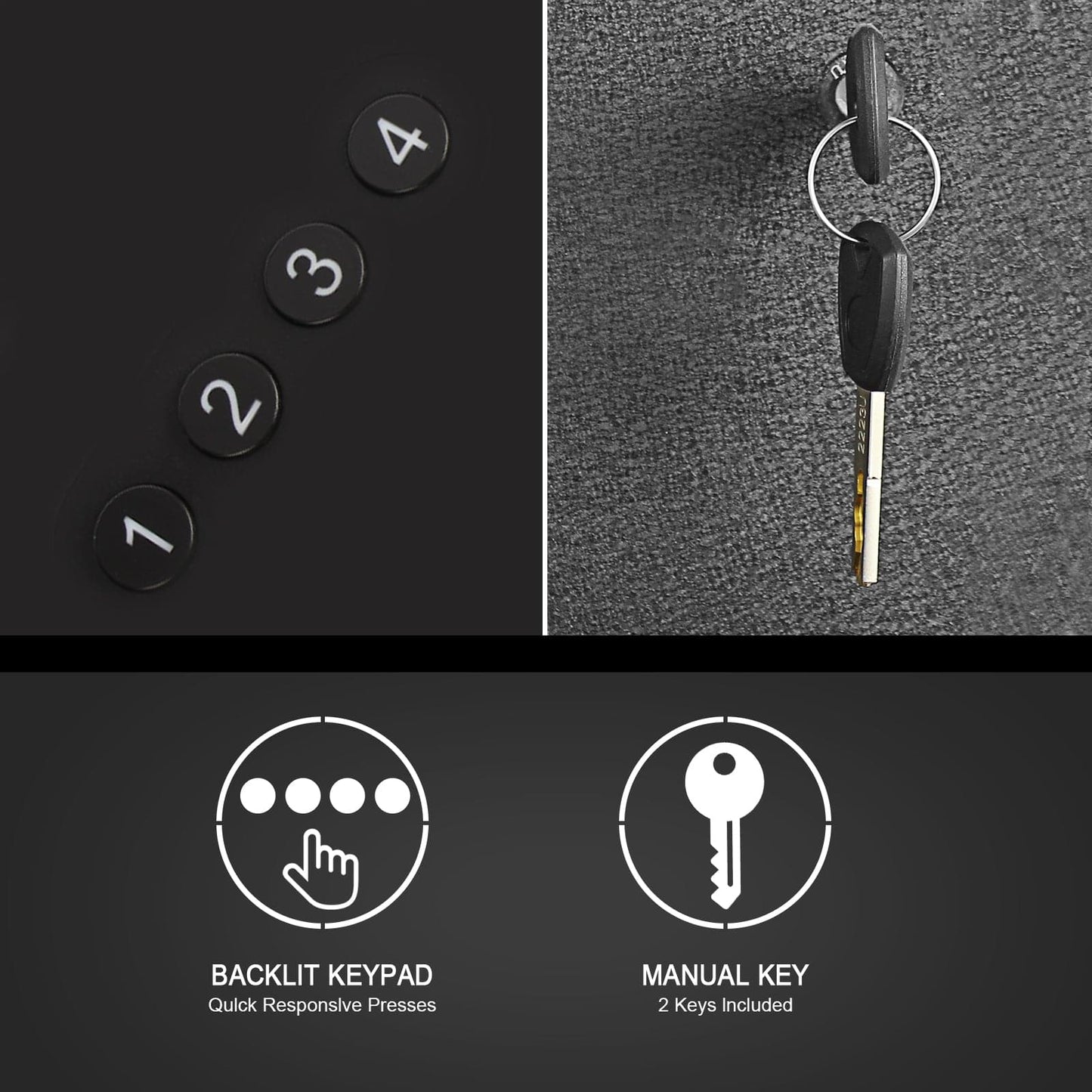 LANGGER Digital Slider Handgun Safe for Nightstand - LAPS006 – Langger ...