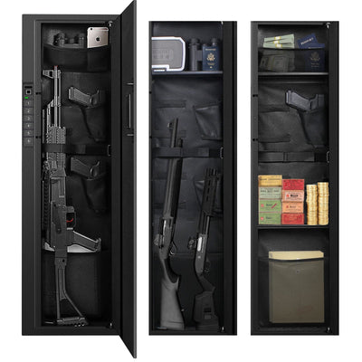 Biometric Wall Gun Safe for Handgun & Rifle