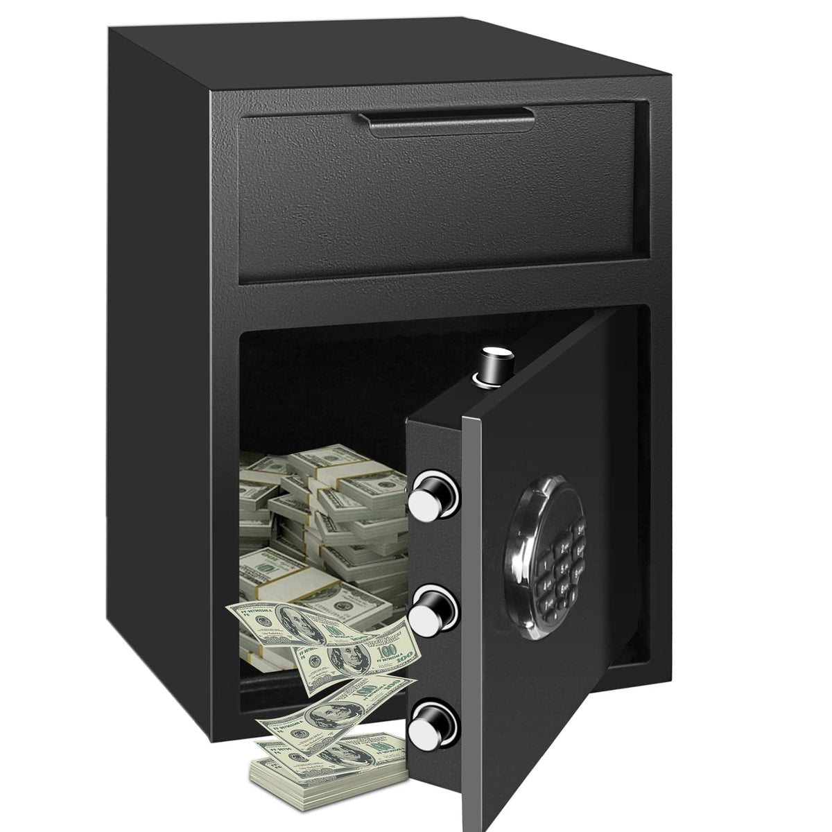 Langger Depository Drop Safe, Deposit Cash Lock with Electronic Keypad