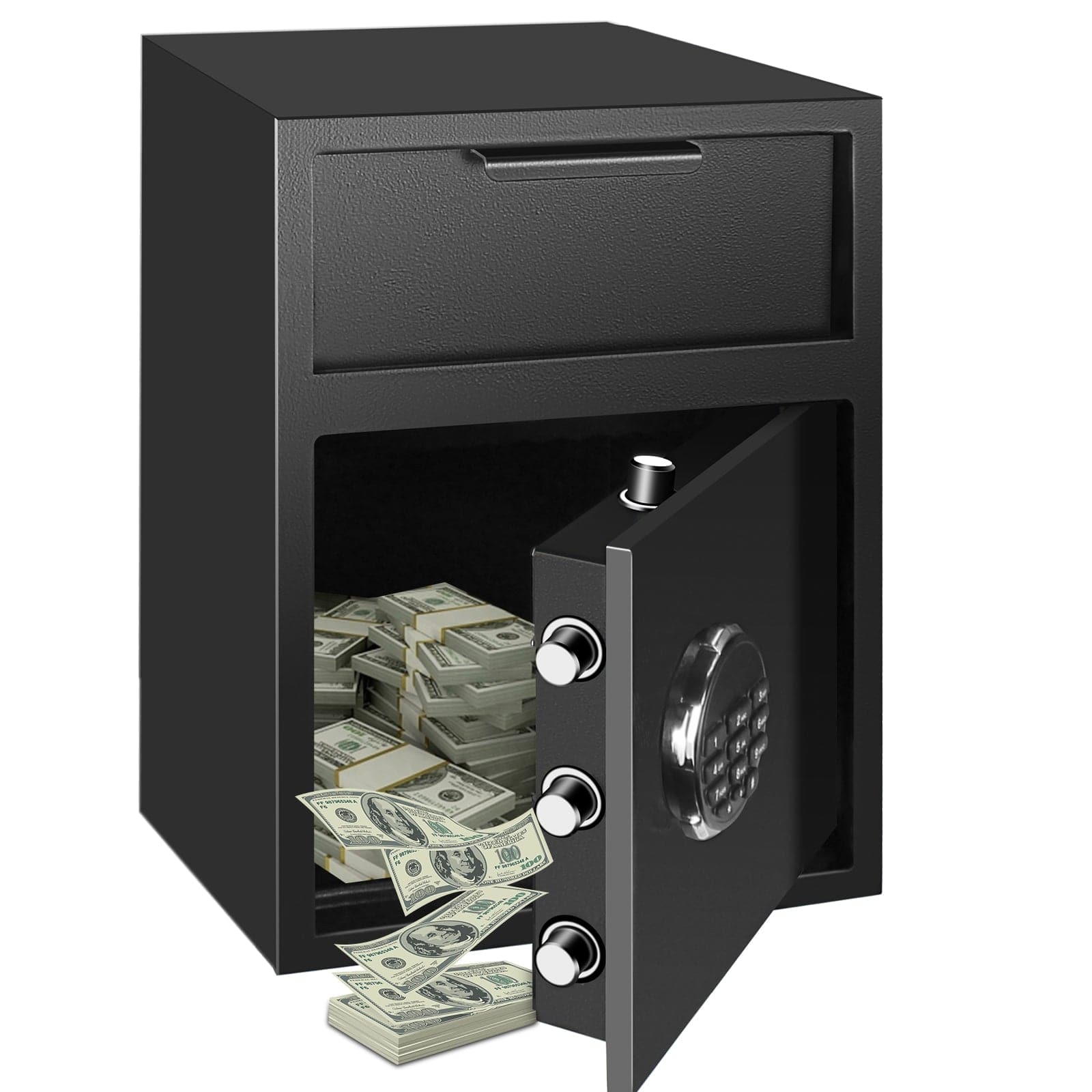 Langger Depository Drop Safe, Deposit Cash Lock with Electronic Keypad