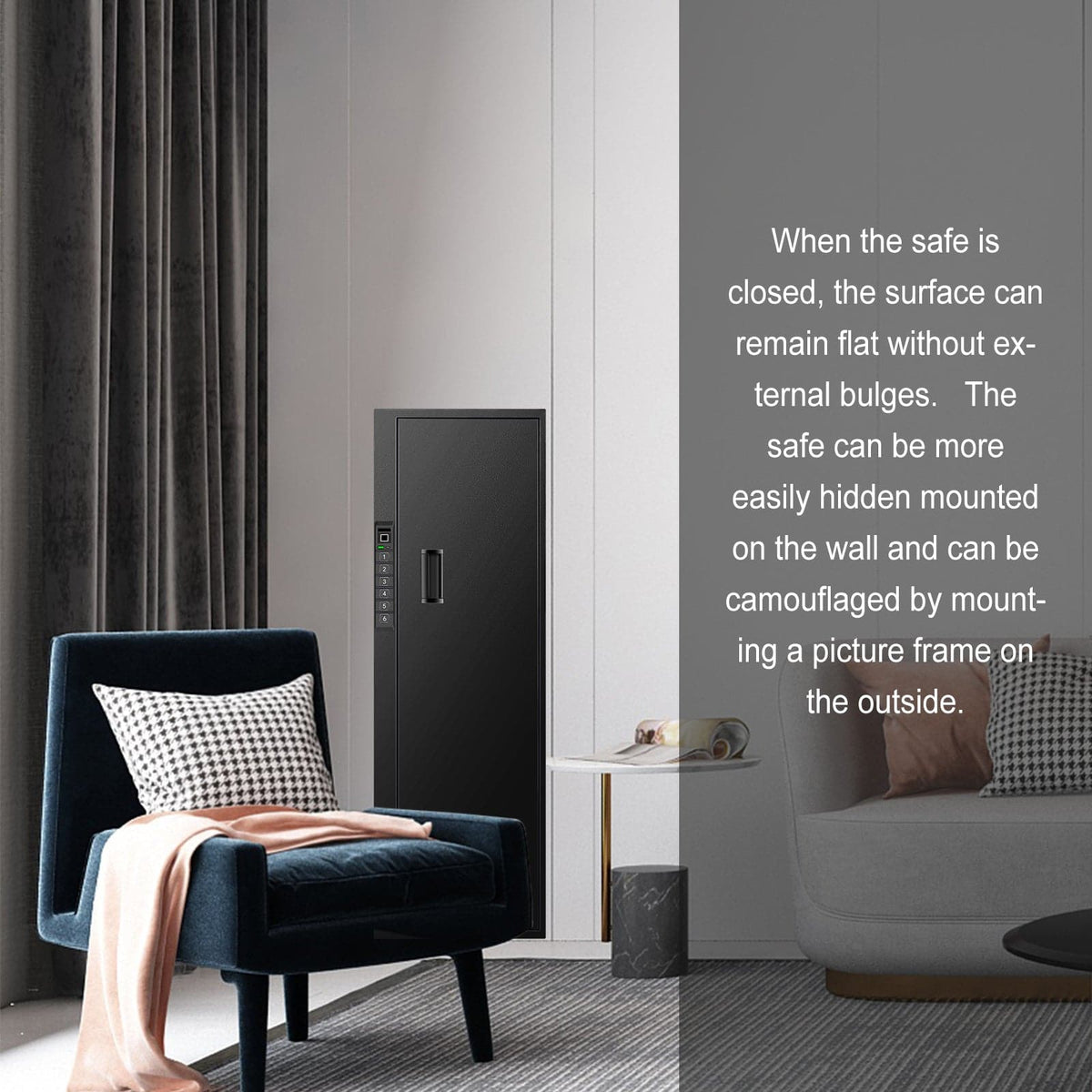 Biometric Wall Gun Safe for Handgun & Rifle